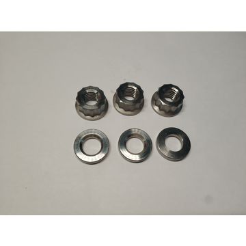 China Titanium 12 Point Flange Nut 12pt nuts Conical Lugnut M8x1.25 12 ...