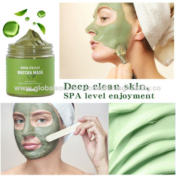 China Private Label Face Detox Cleansing Kaolin Mud Mask Organic Matcha ...