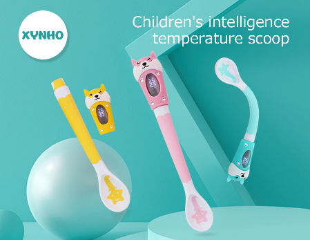 Smart Kids Temperature Spoon Self-feeding Spoon with 360 Degrees ...
