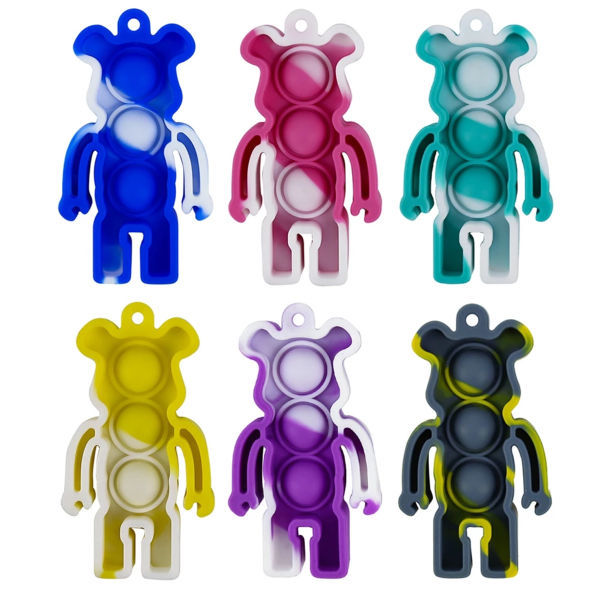 China Hot sale simple dimple pop it keychain toy keychain cute fidget ...