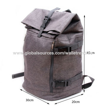 China Lightweight Large Capacity 600D Cationic Dyed Polyester Rolltop ...