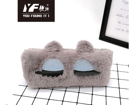 Custom eye style stationery set plush pencil case cosmetic bag eye ...