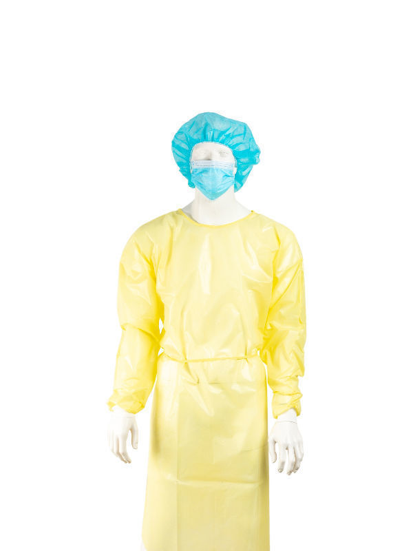 FDA yellow waterproof gown protective isolation gown for hospital use ...