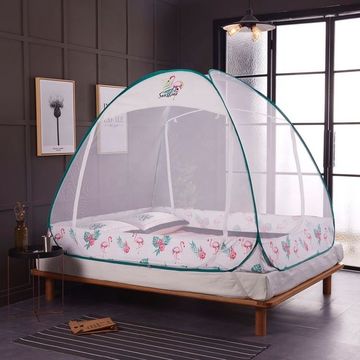 China LLIN Double bed folding foldable mosquito net single door auto ...