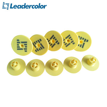 China UHF RFID Button Ear Tag, yellow color with chip U code7 EPC ...