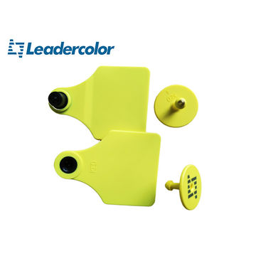 China UHF RFID Button Ear Tag, yellow color with chip U code7 EPC ...
