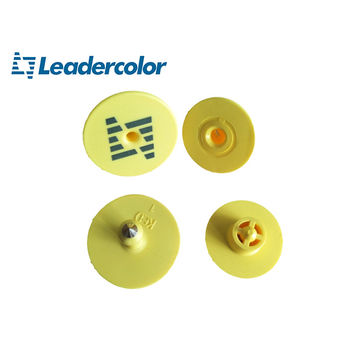 China UHF RFID Button Ear Tag, yellow color with chip U code7 EPC ...