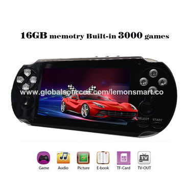 China 4.3 inch screen 64 bit handheld game console pre-installed 3000 ...