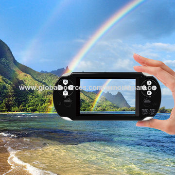 China 4.3 inch screen 64 bit handheld game console pre-installed 3000 ...