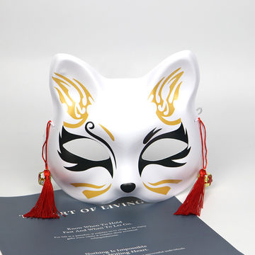China Animation Half Face Cat Fox Plastic Party Maskes Party Eye Mask ...