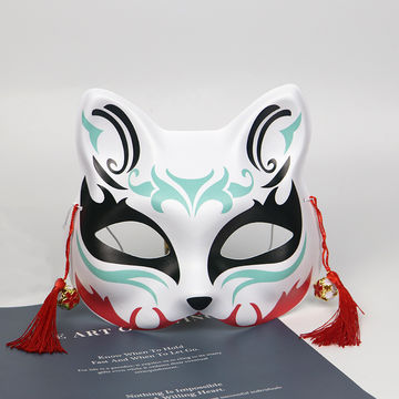 China Animation Half Face Cat Fox Plastic Party Maskes Party Eye Mask ...