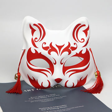 China Animation Half Face Cat Fox Plastic Party Maskes Party Eye Mask ...