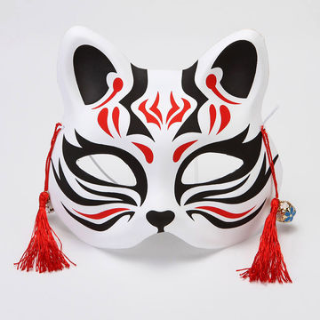 China Animation Half Face Cat Fox Plastic Party Maskes Party Eye Mask ...