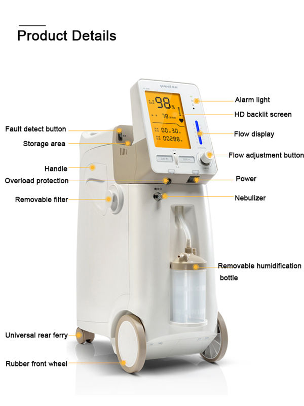 China Home portable medical oxygen generator 9F-5AW portable oxygen ...