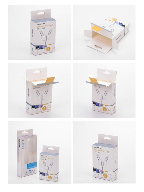 China Wholesale retail packaging boxes custom logo data cable packing ...
