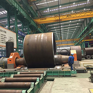 China Round shell plate with flame cutting rolling welding fabrication ...