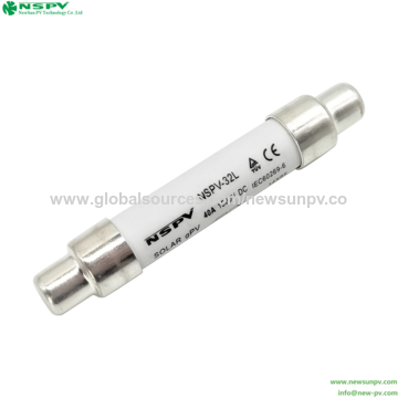 China New 20KA Breaking capacity Cylindrical Solar Fuse Link 40A ...