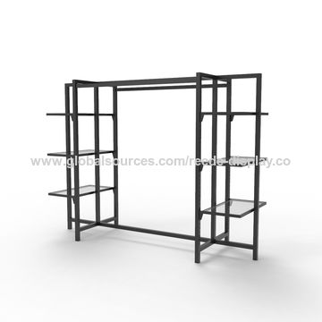 China Retail Store Fixture Hanging Clothes Custom Shop Design Metal ...