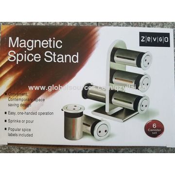 China Zevro zero gravity magnetic spice rack with 12 canisters spice ...