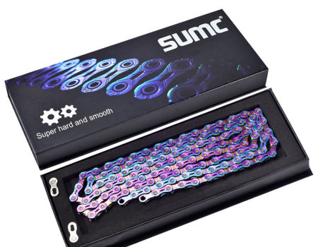 China 9 10 11 12 speed Bicycle Rainbow Chain Colorful MTB Mountain Road ...