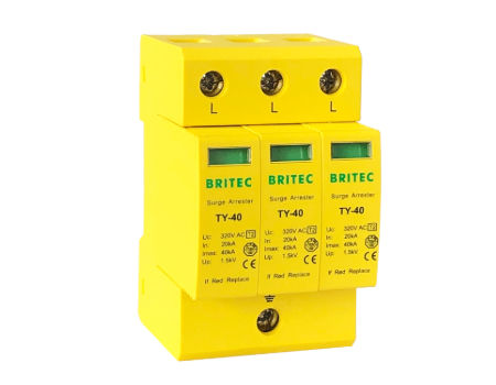 China Low voltage surge arrester class 2 three pole surge protection ...