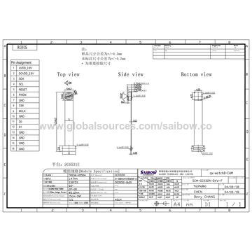 China SCM-GC032A-QXW-F Hot sale CMOS sensor GC032A FPC mini lens CCM ...