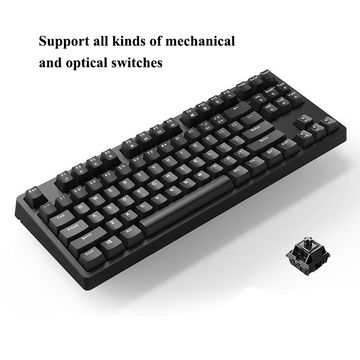 China Compact size 87 keys mechanical keyboard with plastic housing and ...