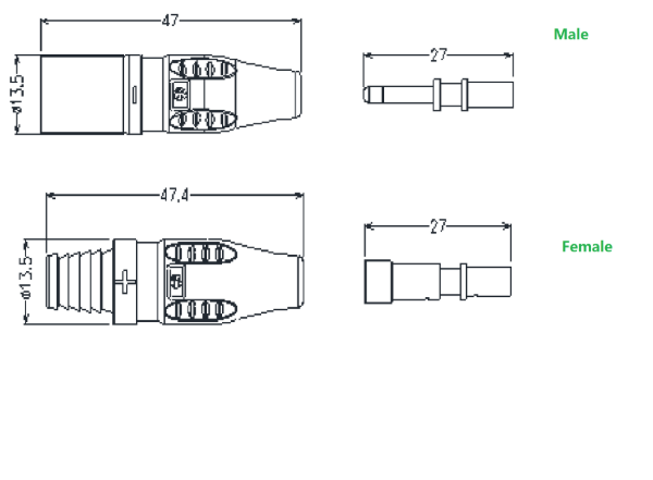 IP67 Solar Cable Connector 1000V DC mc 3 Connector for Photovoltaic ...