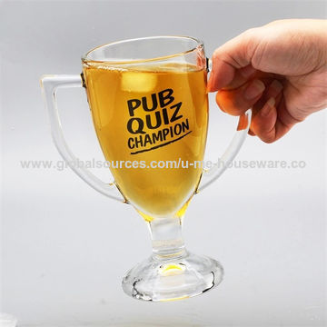 China Champion Trophy Shape Beer Glass on Global Sources,Championship ...