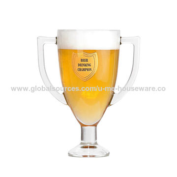China Champion Trophy Shape Beer Glass on Global Sources,Championship ...