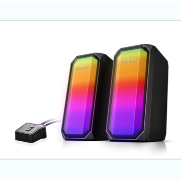 China 2x5Watts stereo RGB Gaming speaker product USB2.0 Wired RGB ...