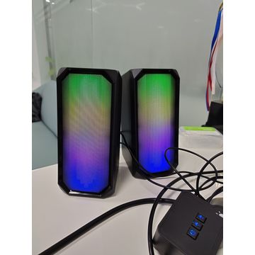 China 2x5Watts stereo RGB Gaming speaker product USB2.0 Wired RGB ...