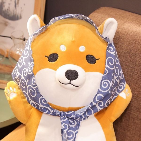 China Japanese Scarf Shiba Inu Prone Posture Pillow Plush Toy Children ...