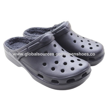 China Men's EVA winter thermal sandals,fur casual garden shoes outdoor ...