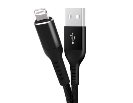 China Fabric Nylon C89 Apple MFi Certified Lightning to USB A cable 2 ...