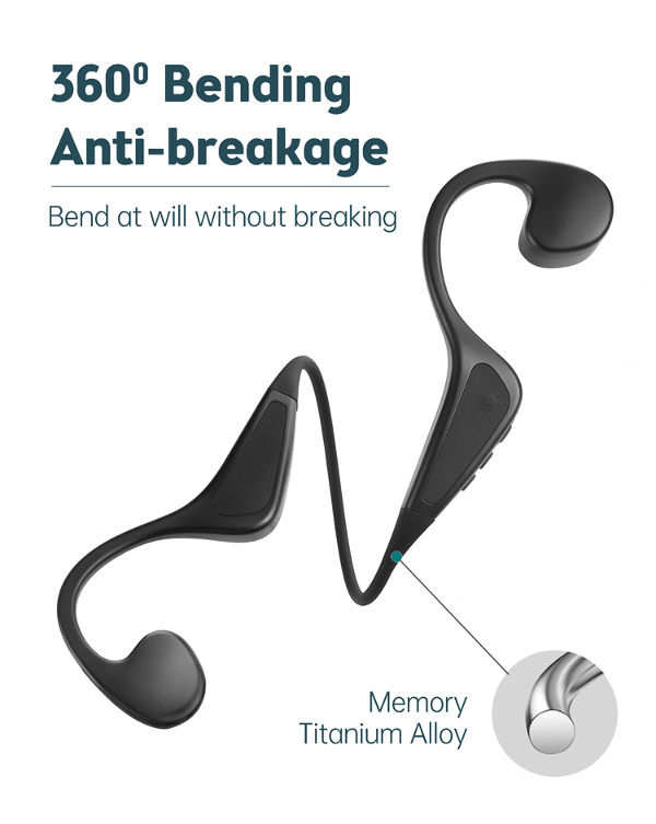 Bone Conduction Headphones Bluetooth 5.0 Open Ear Wireless Sports ...