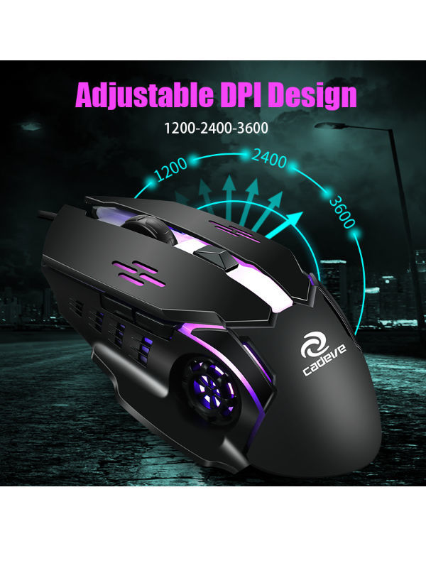 China Cadeve New LED Backlight Gaming Mouse 3600 DPI on Global Sources ...
