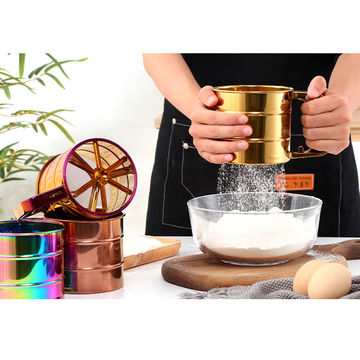 China Stainless steel Flour sifters single-layer flat-bottomed powder ...