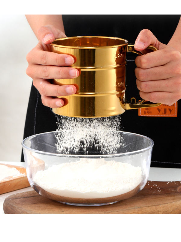 China Stainless steel Flour sifters single-layer flat-bottomed powder ...
