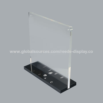 China Double sided acrylic table stand transparent display stand on ...