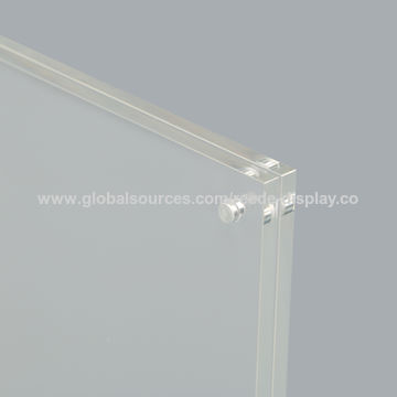 China Double sided acrylic table stand transparent display stand on ...