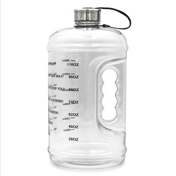 China 3.78L 128oz 1 gallon plastic water bottle motivational with time ...