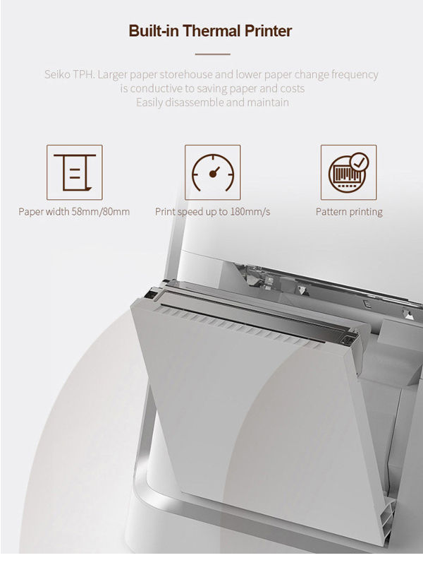Telpo C1 thermal printer touch screen pos system cashier machine for ...