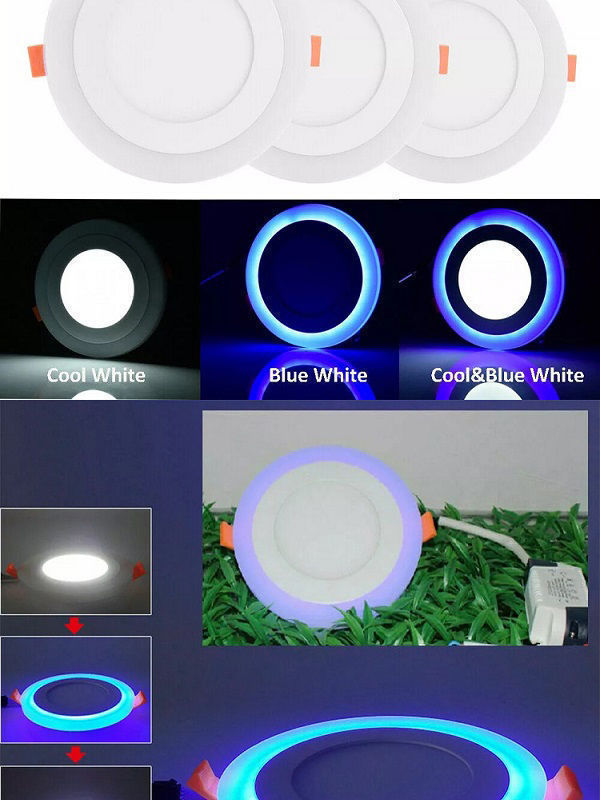 China Round led panel light Double color Ceiling panel ultra slim ...
