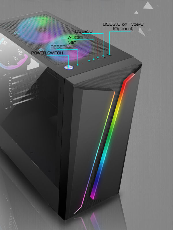 China Cpu case gaming Game anime custom diy acrylic panel with lcd fan ...