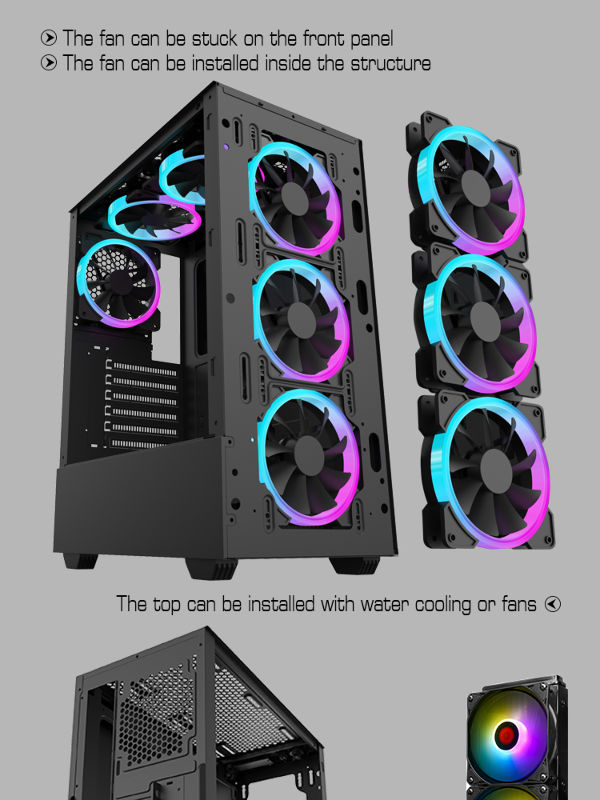 China Cpu case gaming Game anime custom diy acrylic panel with lcd fan ...