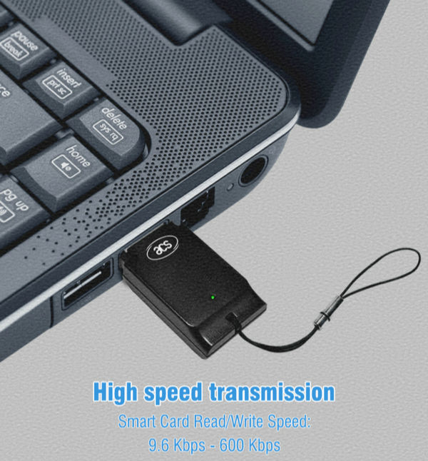 Mini USB ISO7816 Smart Card Reader with Memory Card ACR39T-A1, smart ...