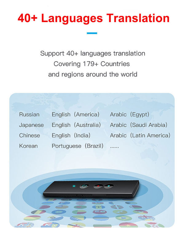 China Portable Ai Translator Two-Way Real Times Voice Translator Multi ...