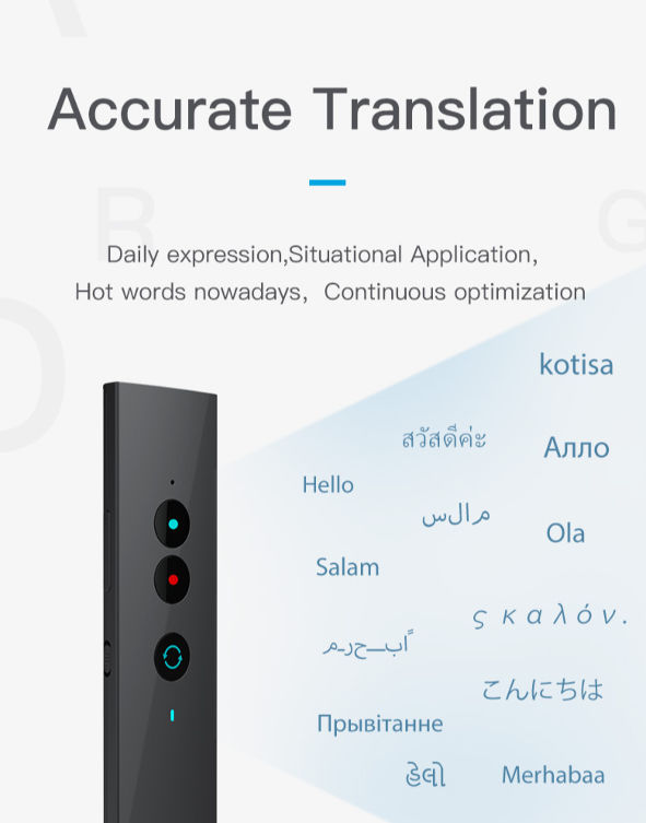 China Portable Ai Translator Two-Way Real Times Voice Translator Multi ...