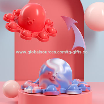 China 12CM Big Size Octopus fidget toy,double-sided flip,with sensory ...